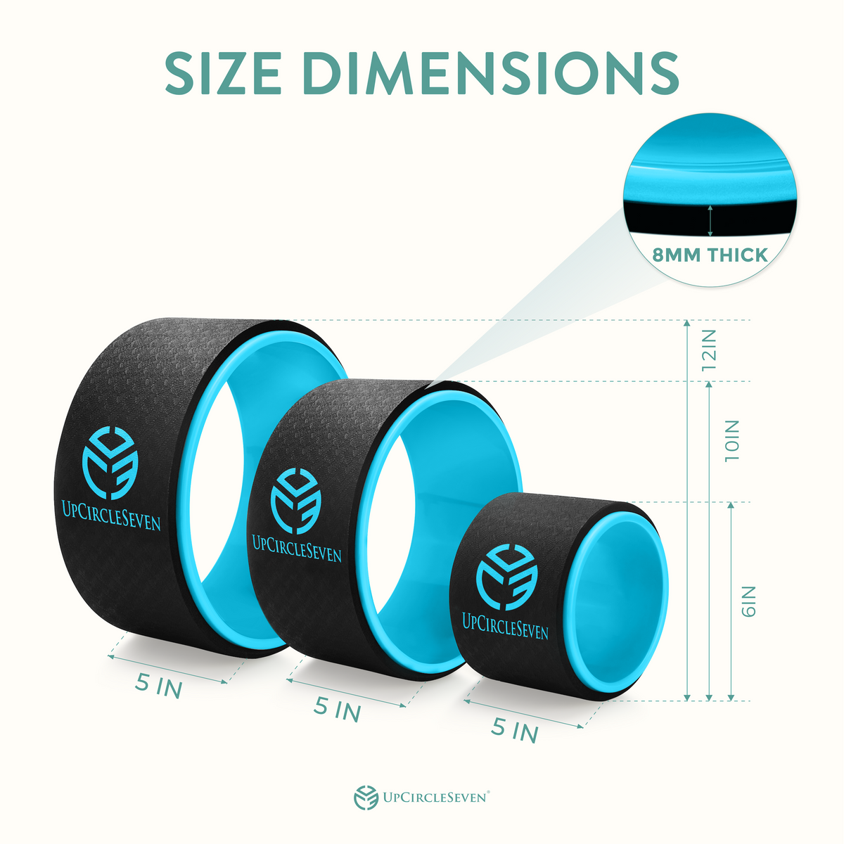 Yoga Wheel Set 12, 10, 6 INCH | UpCircleSeven